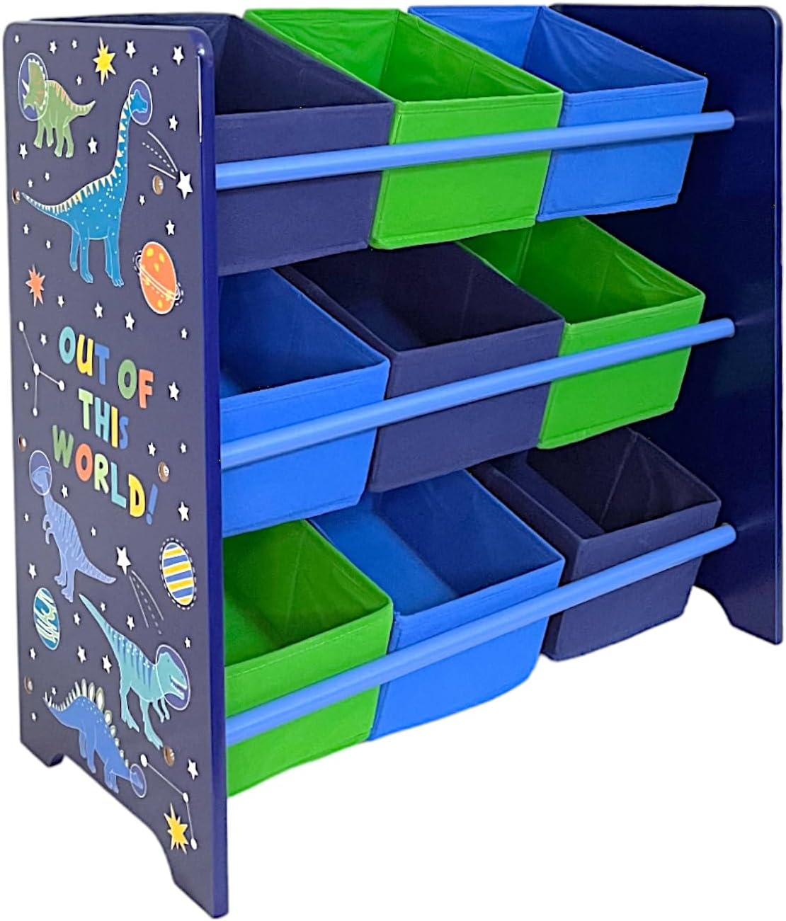 HOMELOX Kids Toys Storage Dinosaur Designs 9 Tub Storage Drawers Glow ...