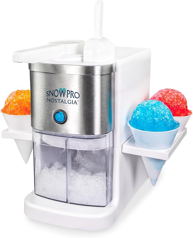 Amazon.com: Nostalgia Snow Pro Electric Snow Cone Machine with 64 oz ...