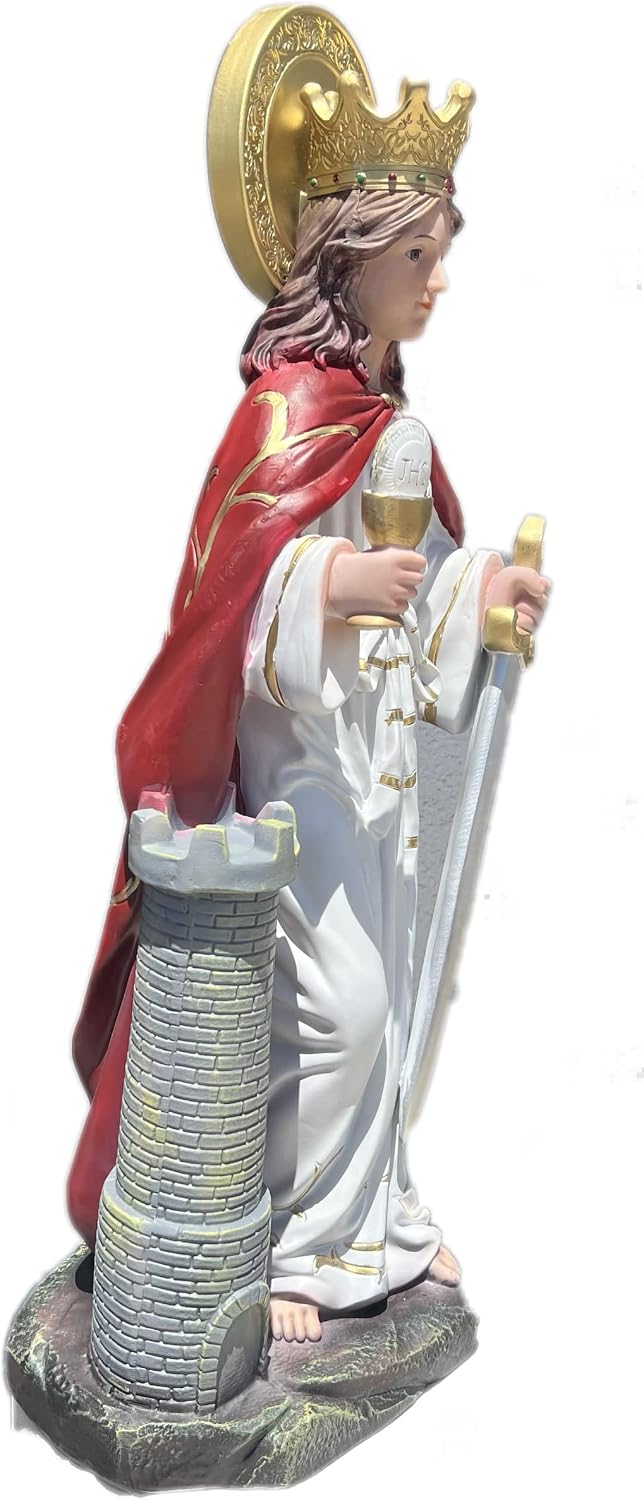 Estatua de Santa Bárbara St Estatua Chango Shango Saint Santo Figurine ...