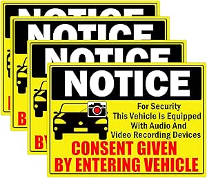 Amazon.com: 2.5 * 3.5inch Notice Vehicle is Equipped with Audio and ...