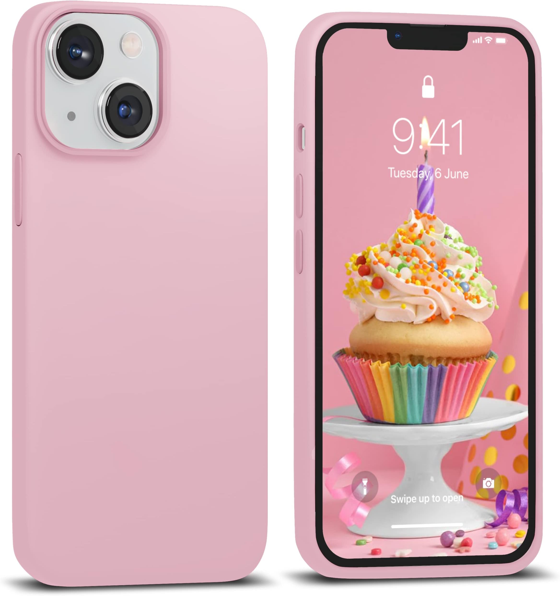 Amazon.com: IceSword Compatible with iPhone 14 Case Lovely Pink, Liquid ...