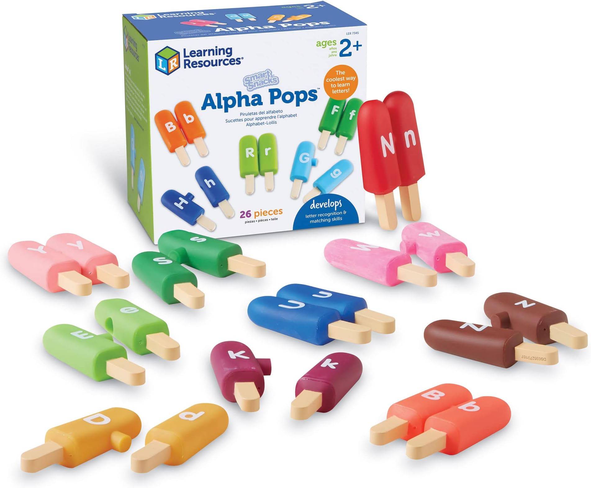 Learning Resources Smart Snacks Alpha Pops - 26 Double Sided Pieces ...