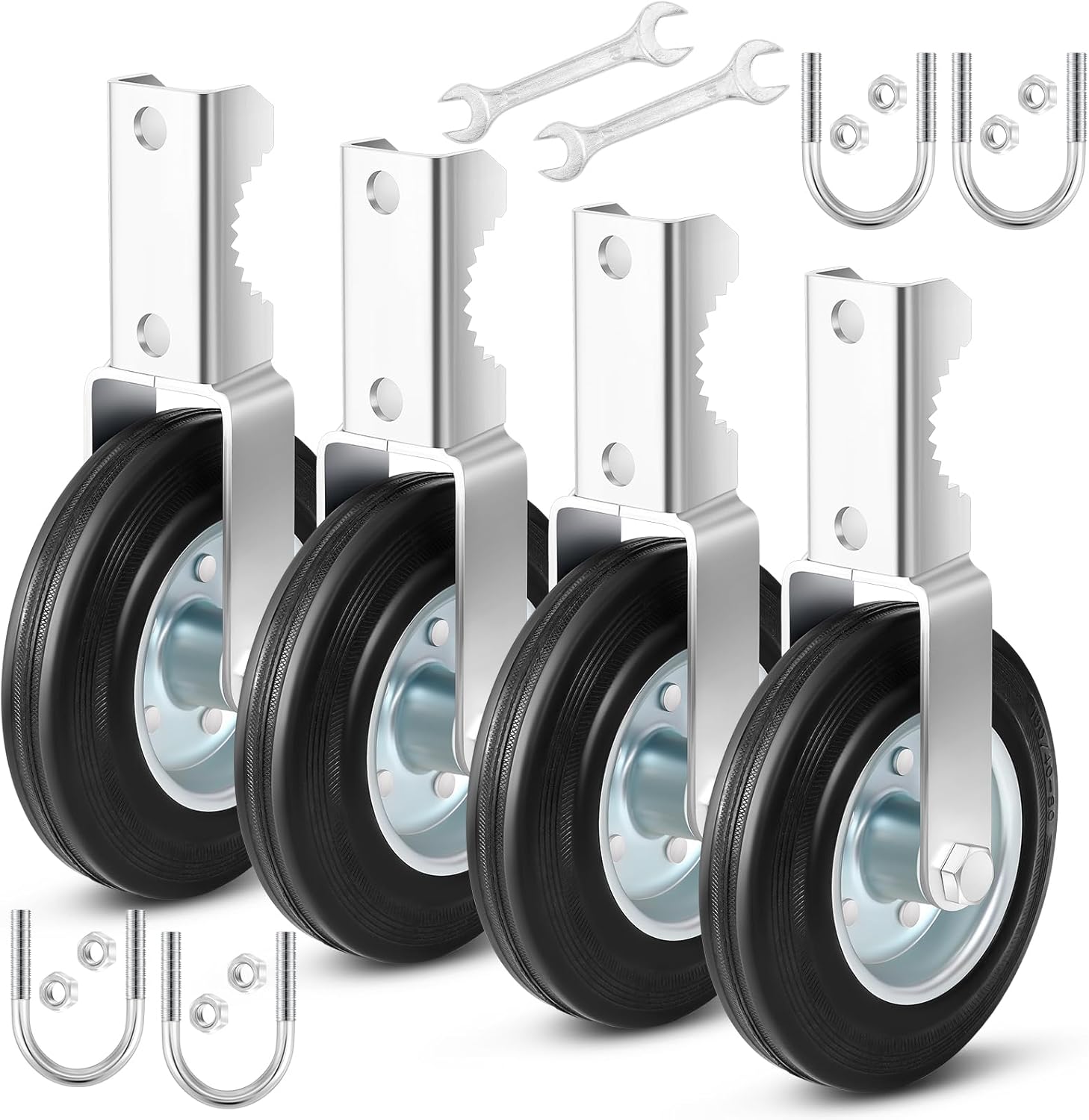 Amazon.com: Tandefio 4 Pcs Gate Wheel Gate Caster Kit 6 Inch with 2 ...