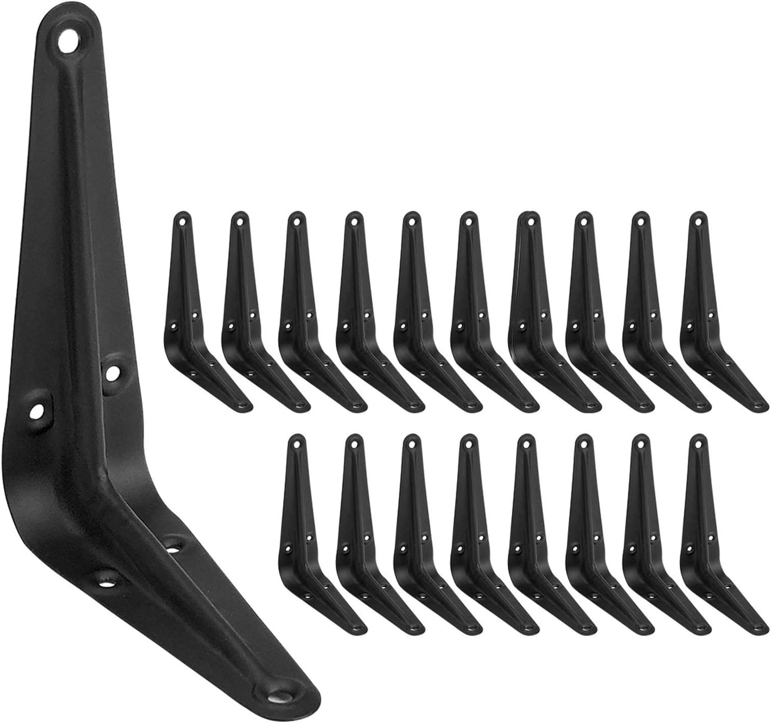 Amazon.com: 12 Pack White Shelf Brackets 4 Inch Metal Floating Shelf ...