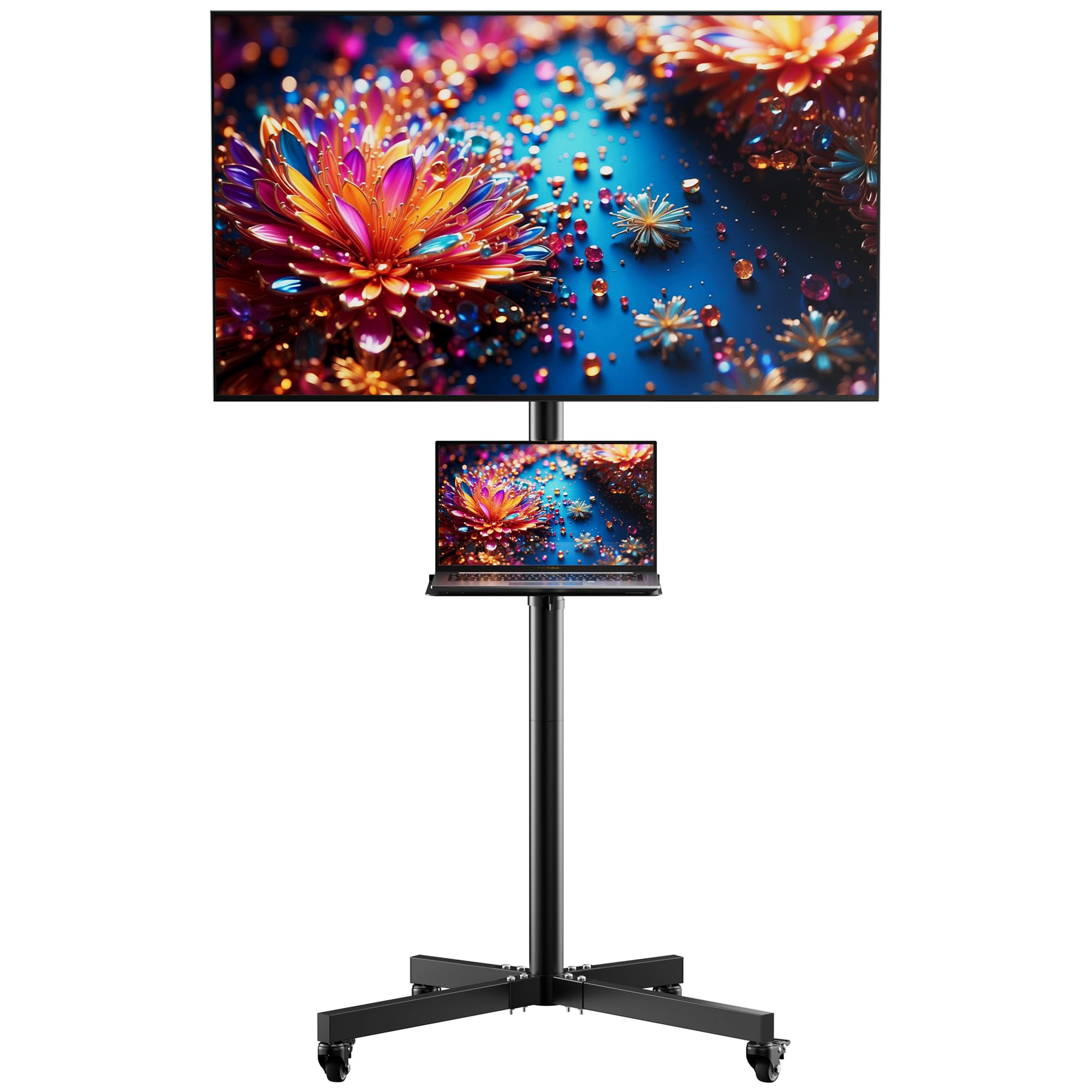 Amazon.com: Rolling TV Stand for 26-55 Inch LCD LED Flat/Curved Panel ...