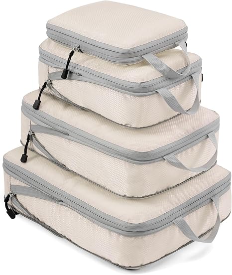 Meowoo Compression Packing Cubes for Travel 4 Set, Anti-tear Packing ...