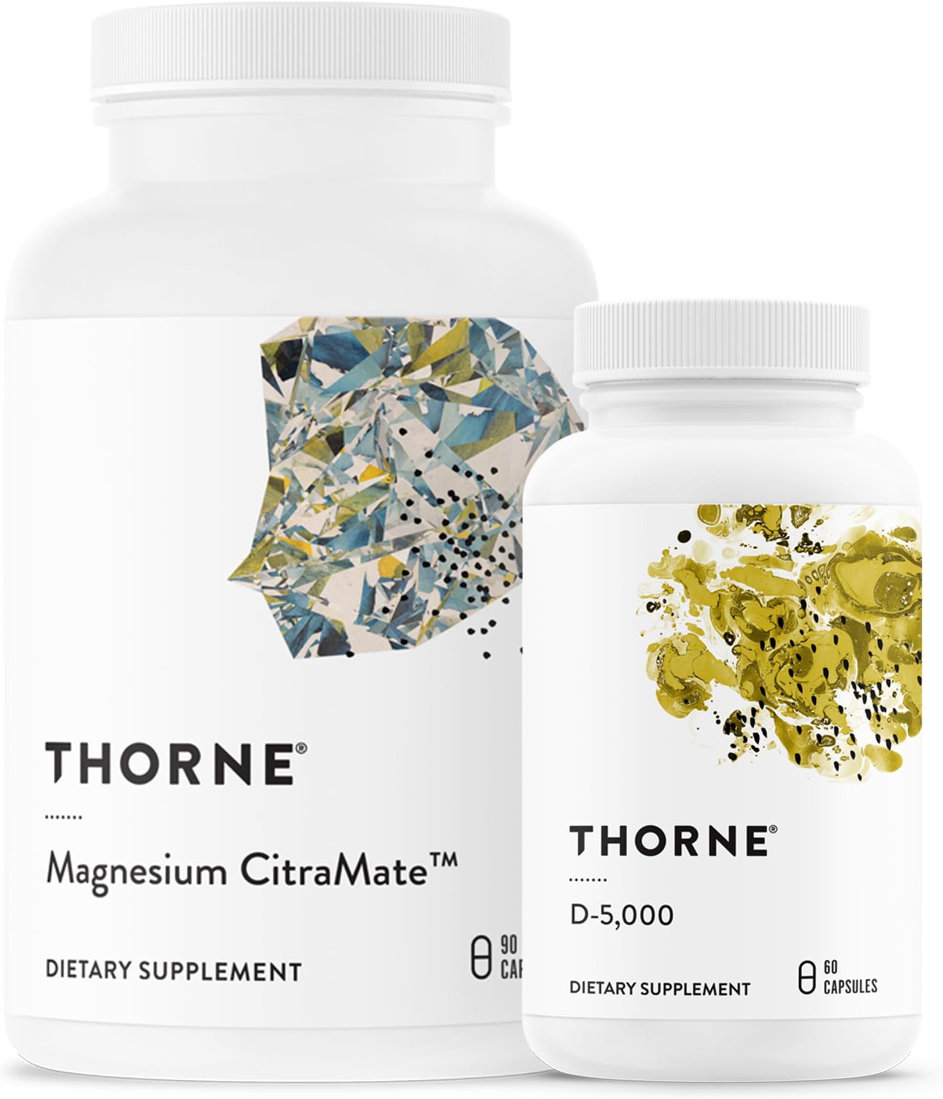 Amazon.com: Thorne Magnesium CitraMate & Vitamin D-5000 Duo - Heart ...