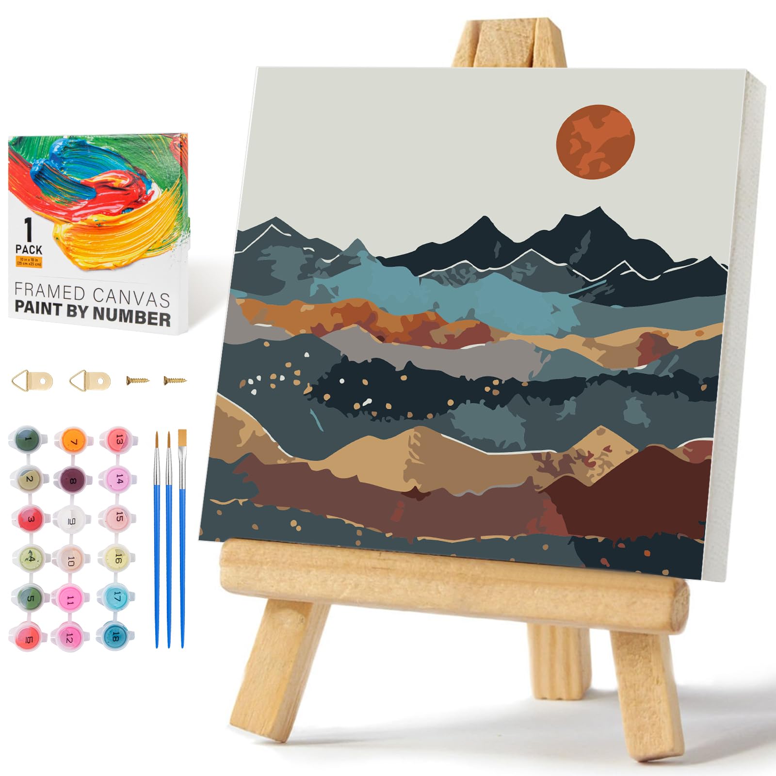 Amazon.com: Framed Paint by Numbers Kit for Adults Beginners & Kids ...