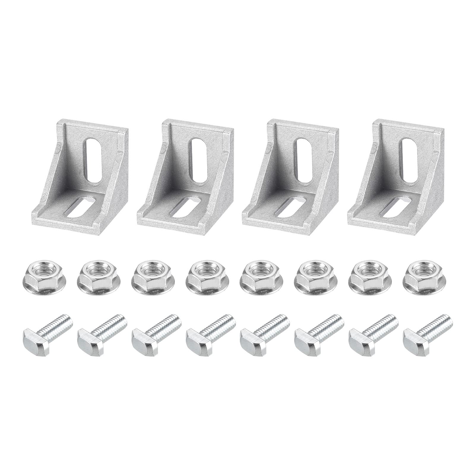 Amazon.com: uxcell 4Set Inside Corner Bracket Gusset Kits, 38x38x35mm ...