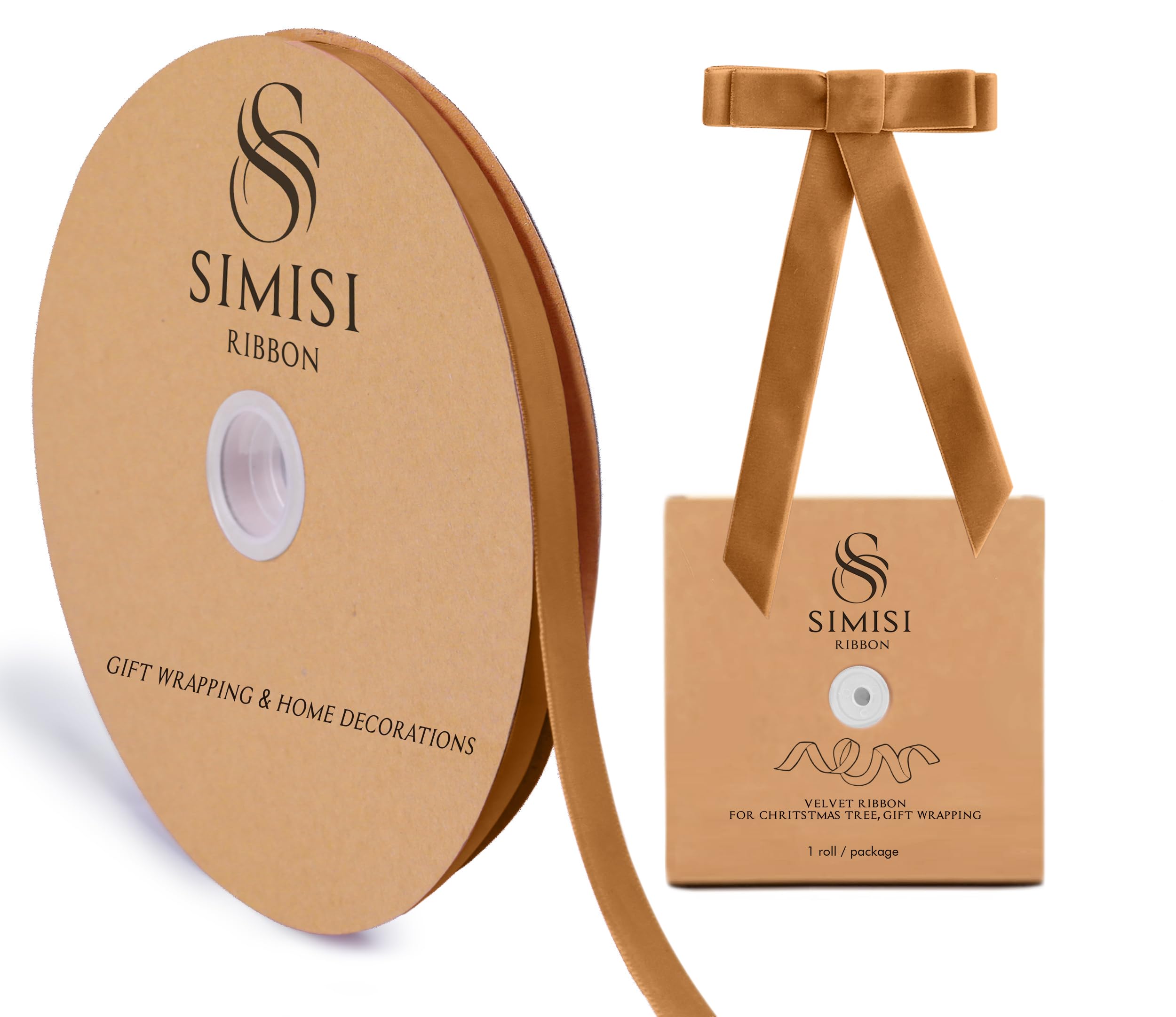 Amazon.com: Copper Velvet Ribbon 3/8'' 25 Yards for Christmas Tree ...