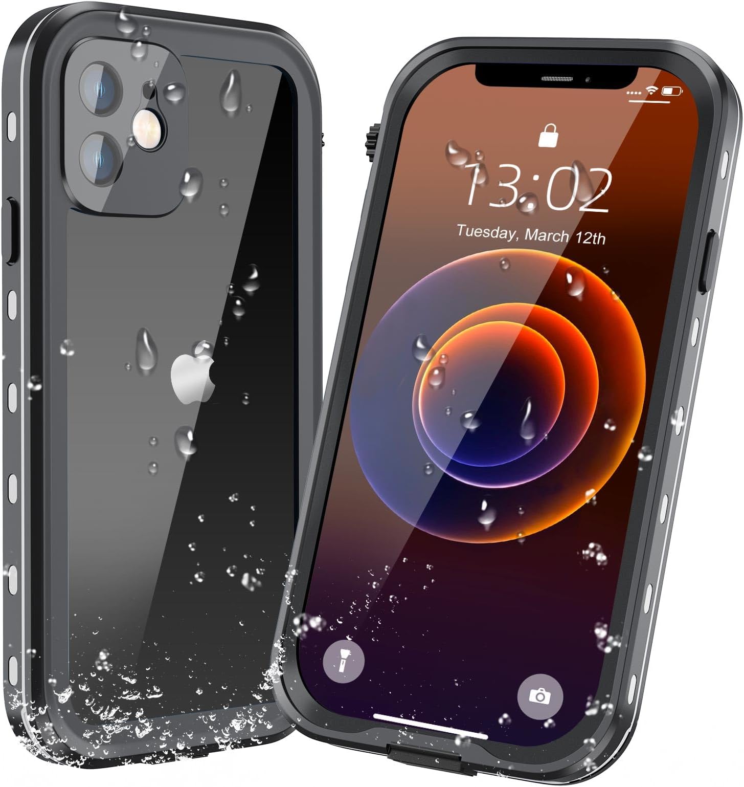 Amazon.com: EFFUN Waterproof Case for iPhone 12 Mini, IP68 Full ...