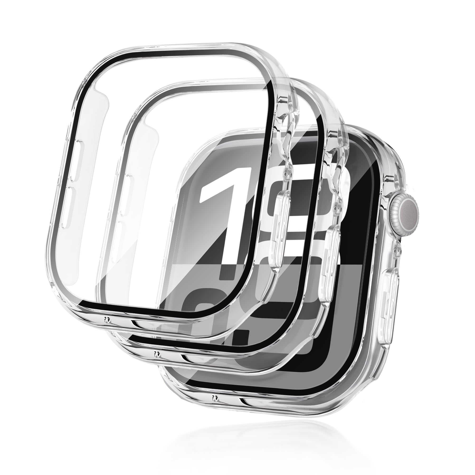 Seltureone 2 Pack Watch Case with Screen Protector Compatible with ...