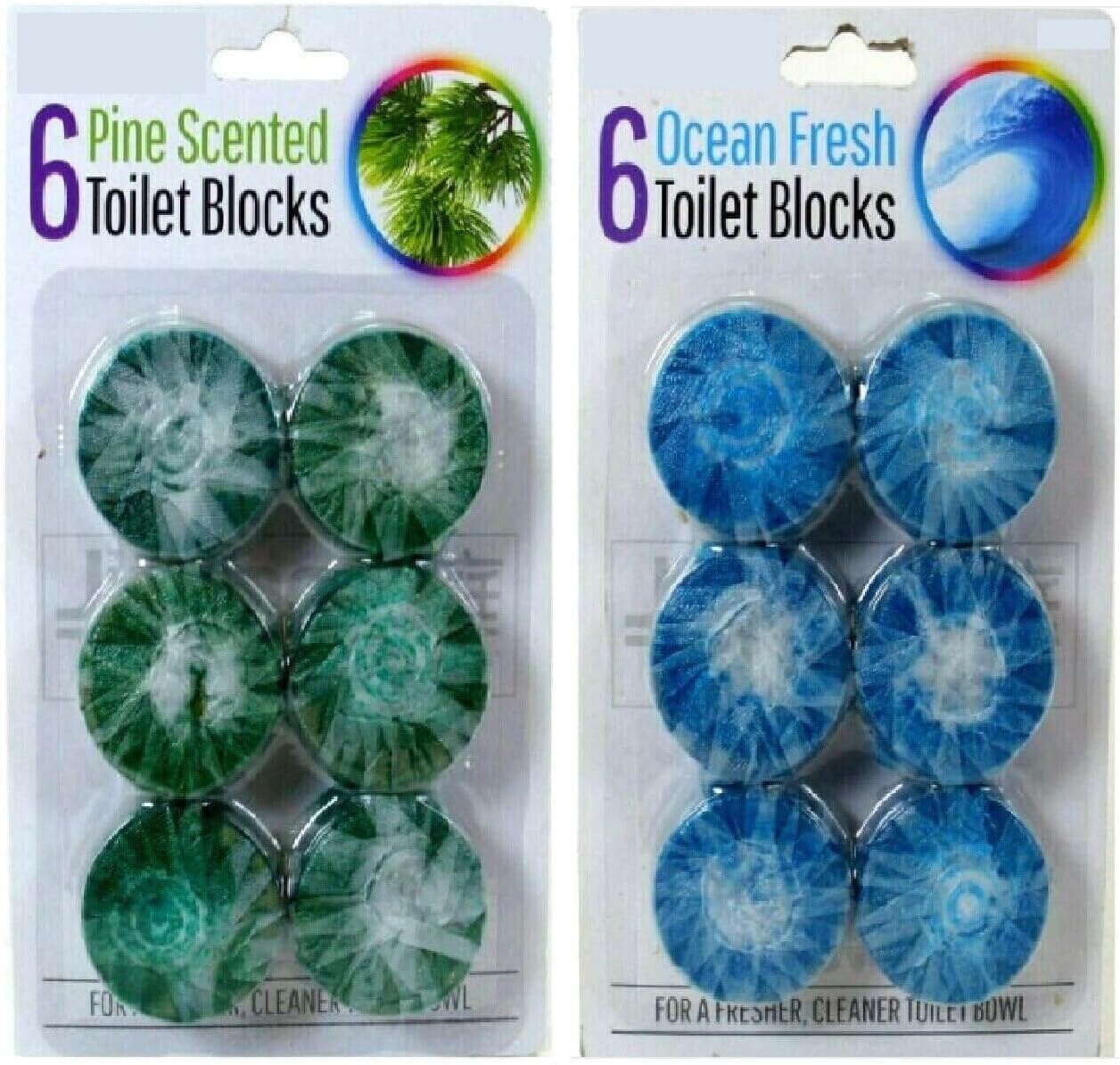 Orbitron 12 x Cistern Toilet Blocks BLUE Loo Flush Hygiene Fresh ...