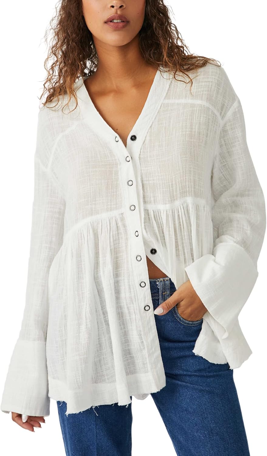 Free People Miles Away Babydoll at Amazon Women’s Clothing store