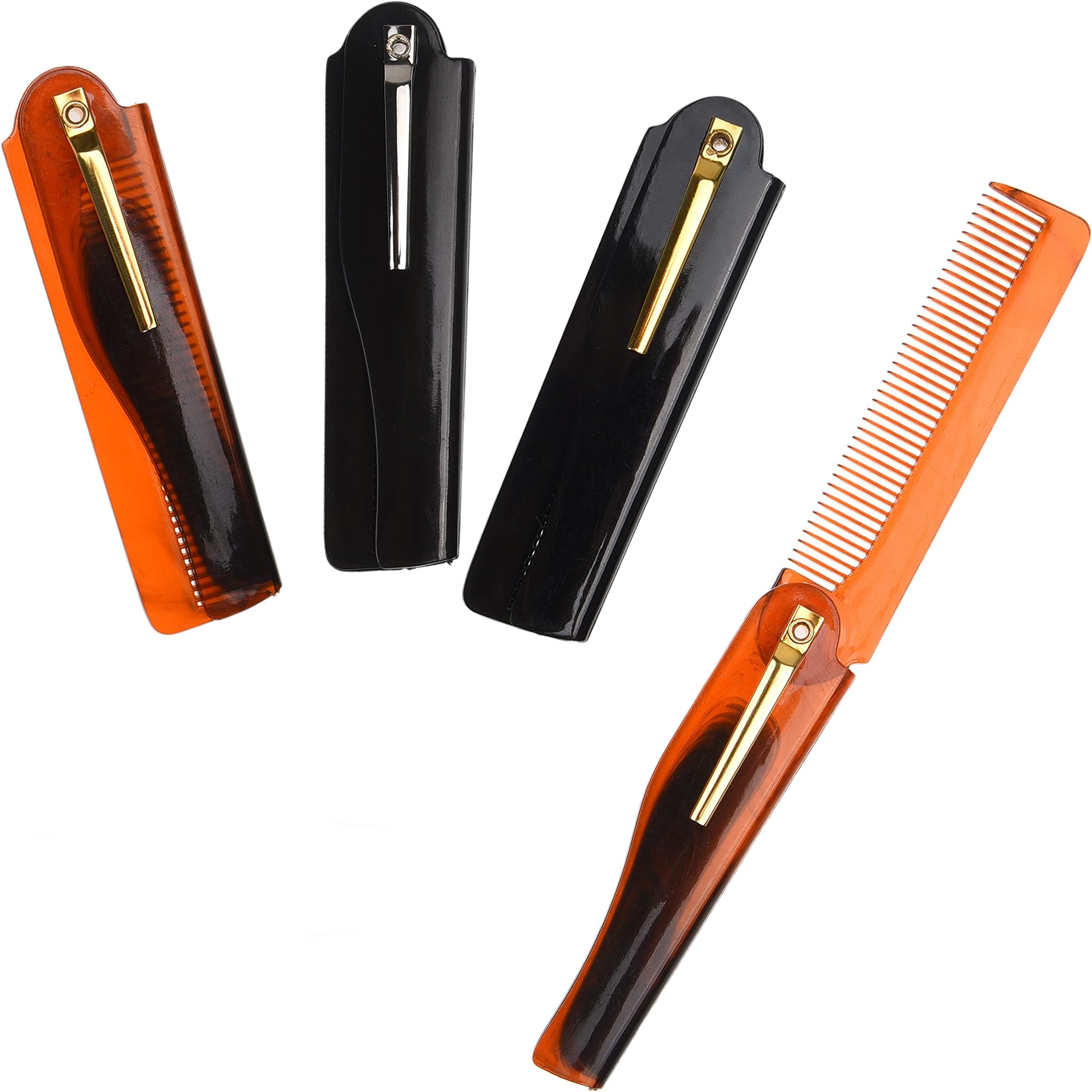 Amazon.com : Stainless Steel Folding Comb, Pocket Comb for Men and ...