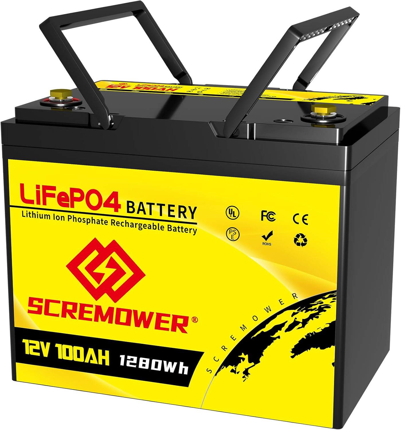 Amazon.com: 12V 100Ah MINI LiFePO4 Battery, Lithium Ion Rechargeable ...
