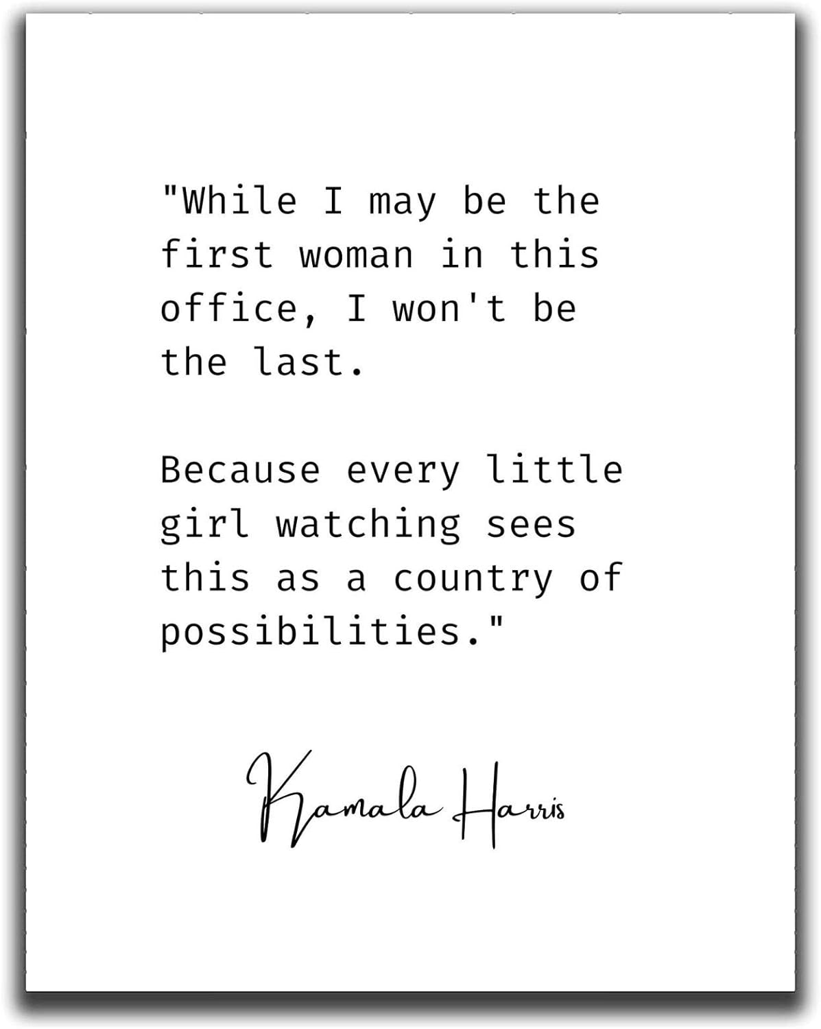 Amazon.com: Kamala Harris Powerful Quotes Inspirational Canvas Print ...