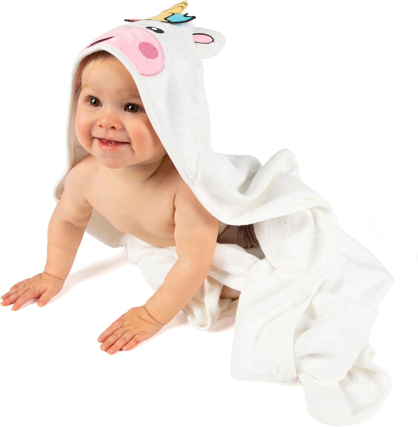 Amazon.com : Butterfly Boo Athena Unicorn Baby Bath Towel - Breathable ...