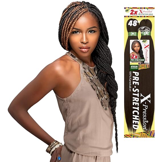 Amazon.com : Sensationnel X-pression prestretched braiding hair - 2x ...