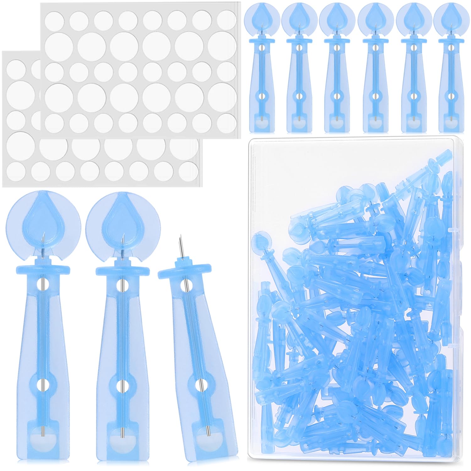 Amazon.com: 50PCS Acne Needle Pimple Removal Disposable Tools,72 Dots ...