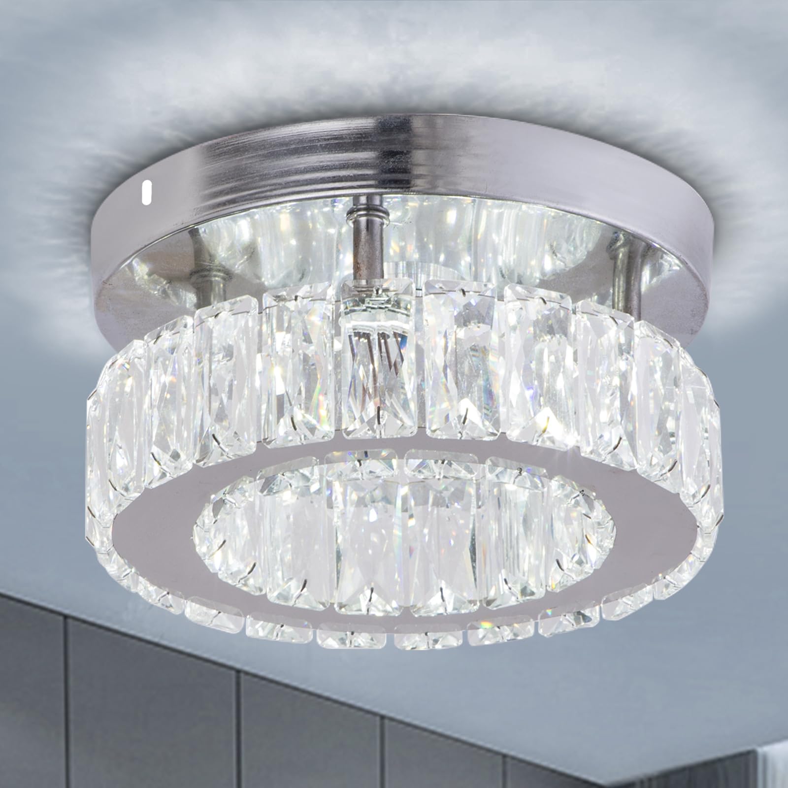 xychfantligh Mondern Mini Crystal Chandelier LED Small Flush Mount ...