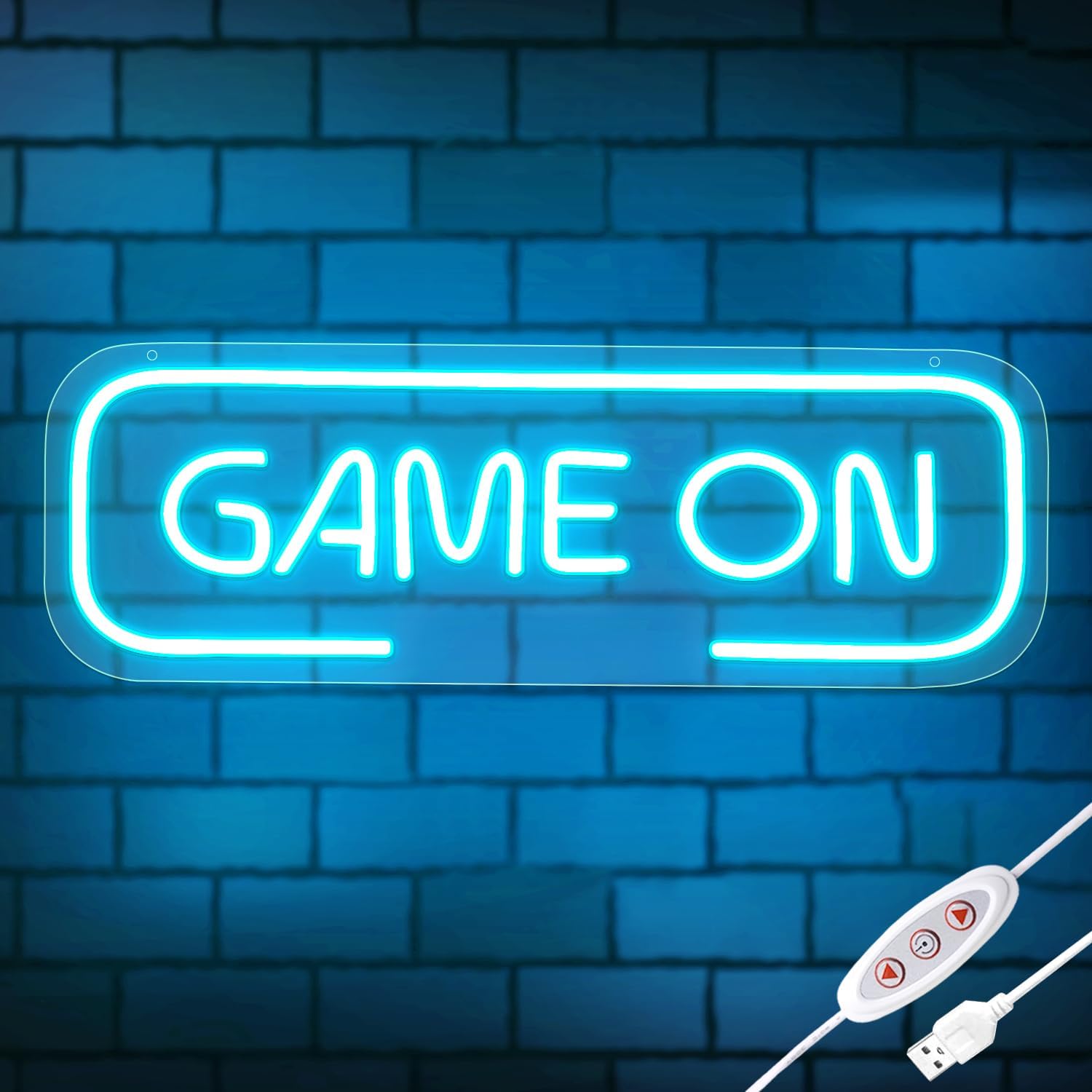 KeyDoors Gaming Neon Sign for Game Room Decor, Game On LED Neon Sign ...