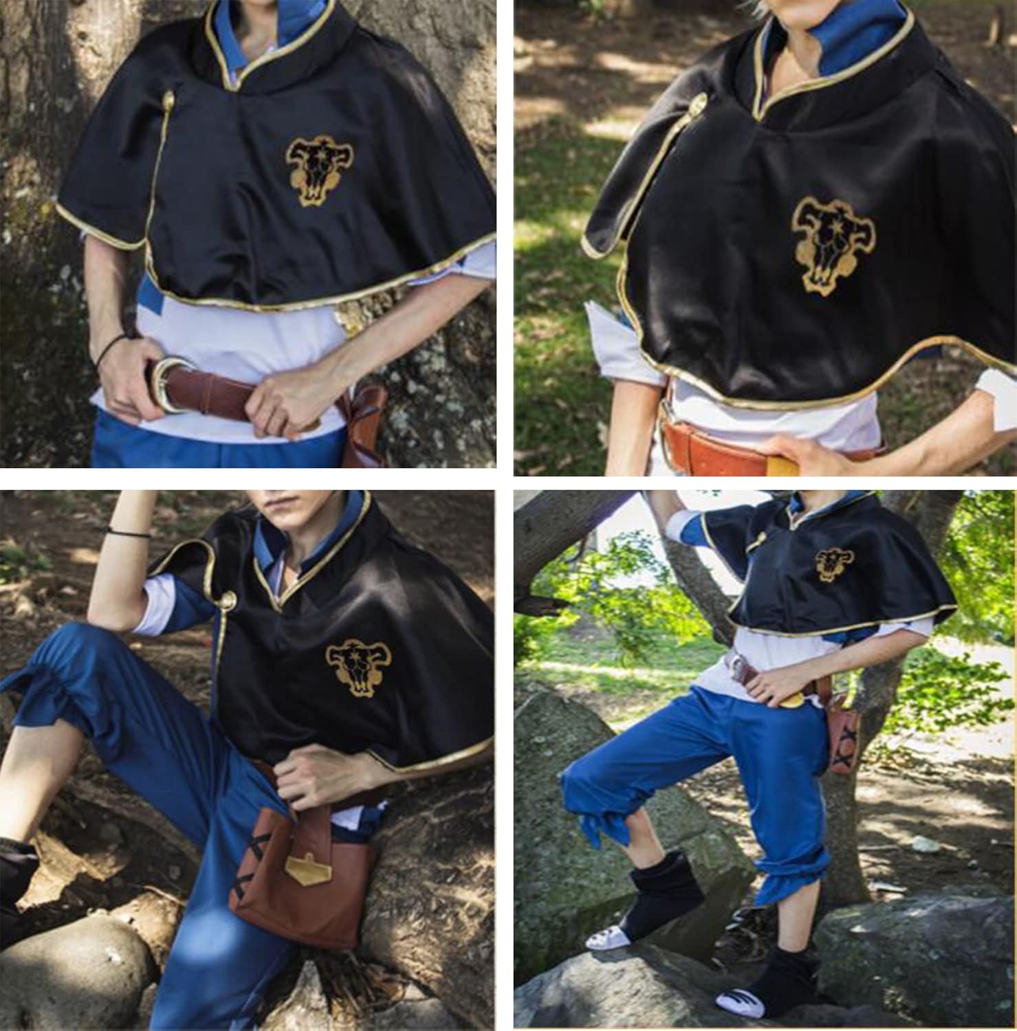 Amazon.com: IamaCos Black Clover Cosplay Costume Asta Cloak Uniform ...