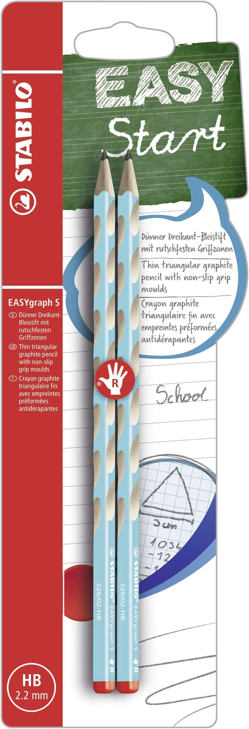 Ergonomischer Dreikant-Bleistift für Rechtshänder - STABILO EASYgraph ...
