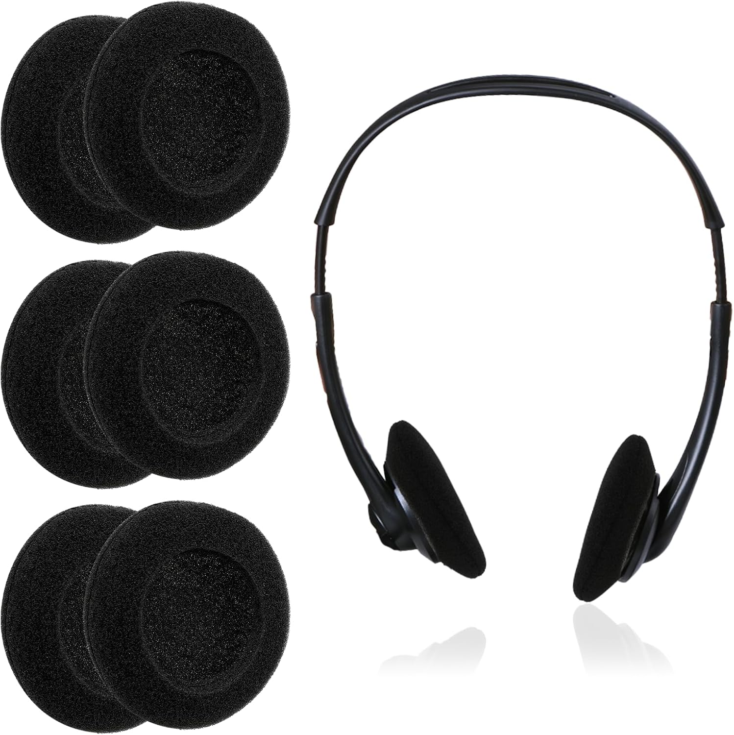 Amazon.com: 6 Pack Foam Ear Cushions Cover Foam Headphone Replacement ...