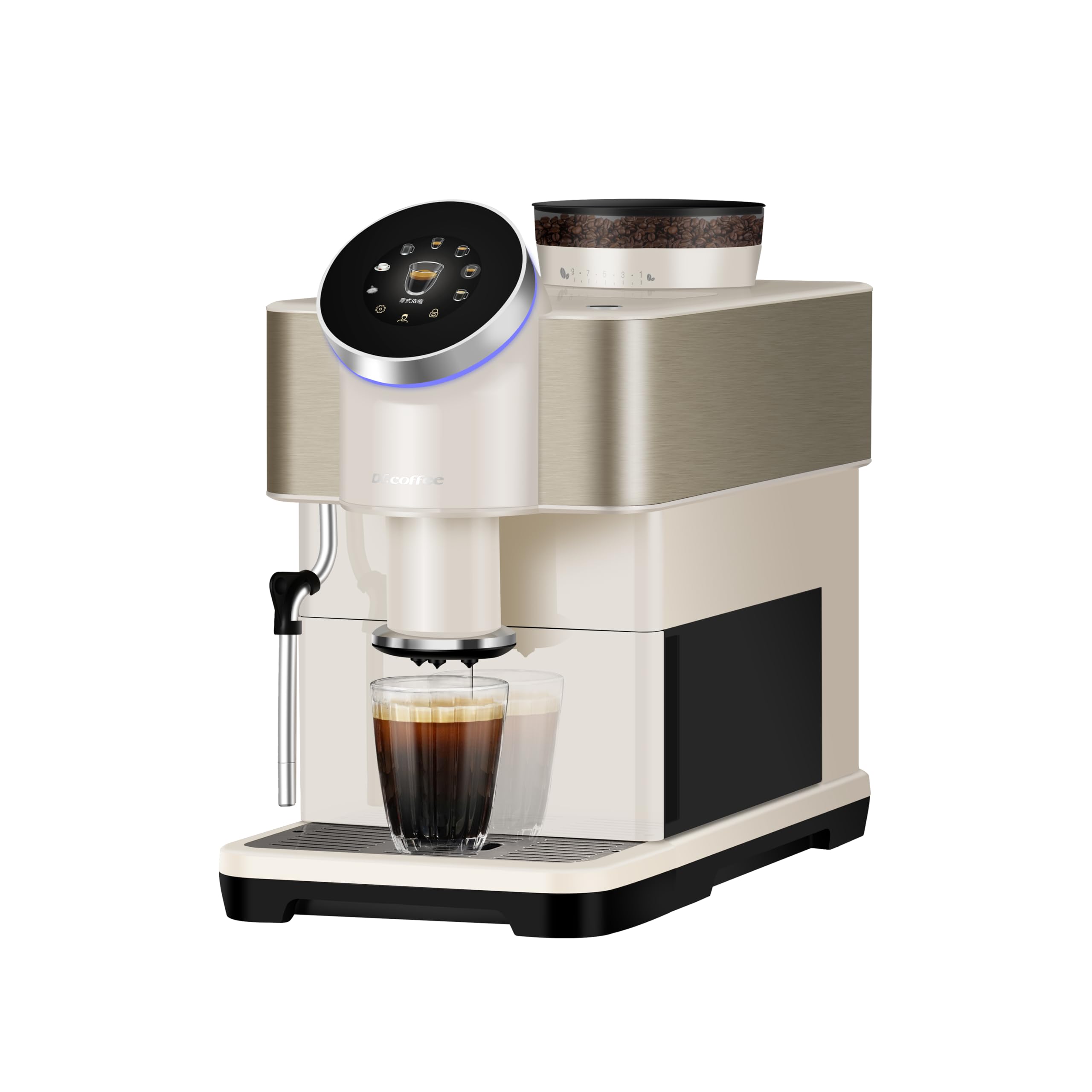 Amazon.com: Dr.coffee H1 Fully Automatic Espresso Machine, Bean To Cup ...