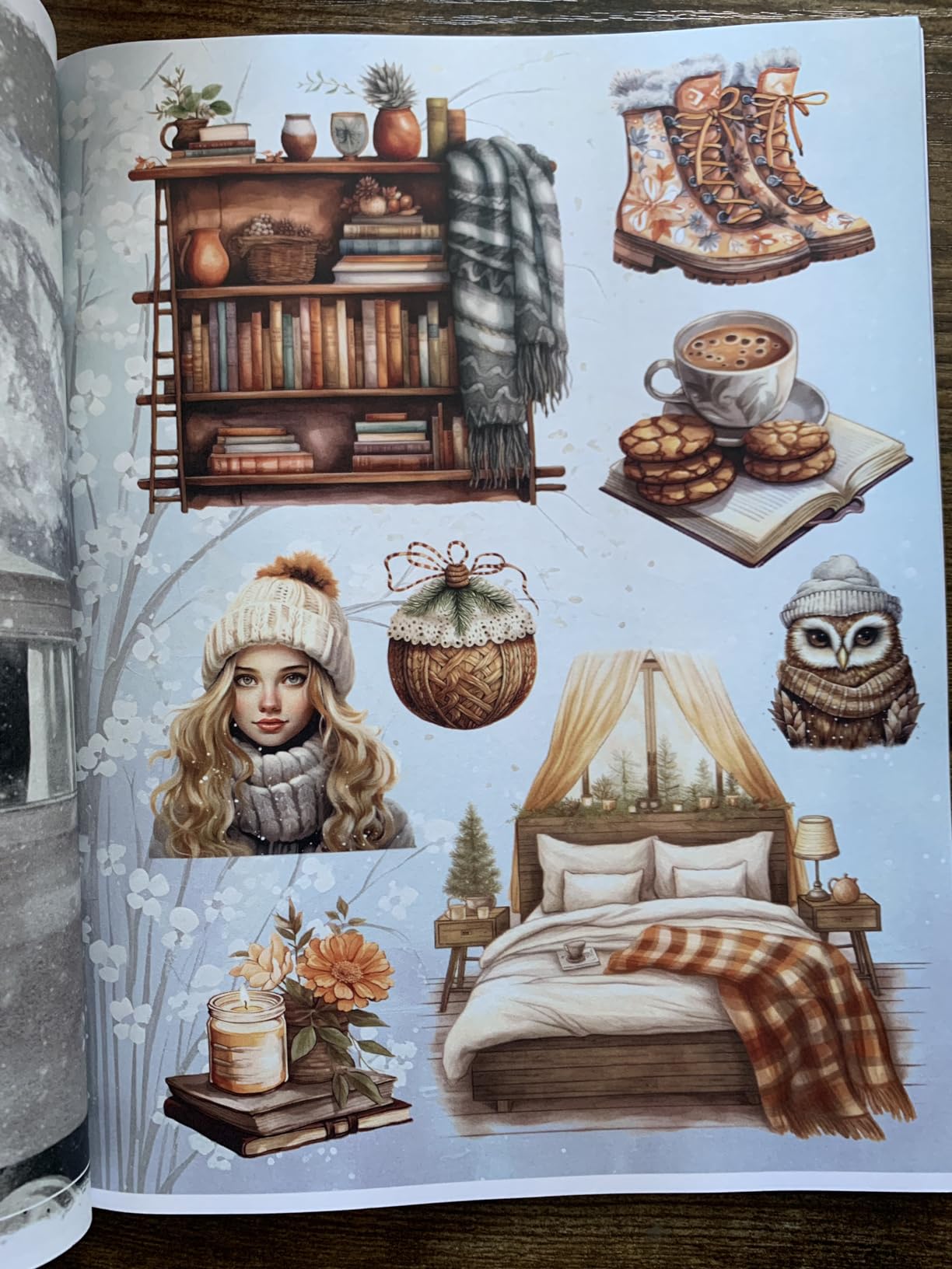 Cozy Winter Ephemera Book: High Quality Images Of House and Furniture ...