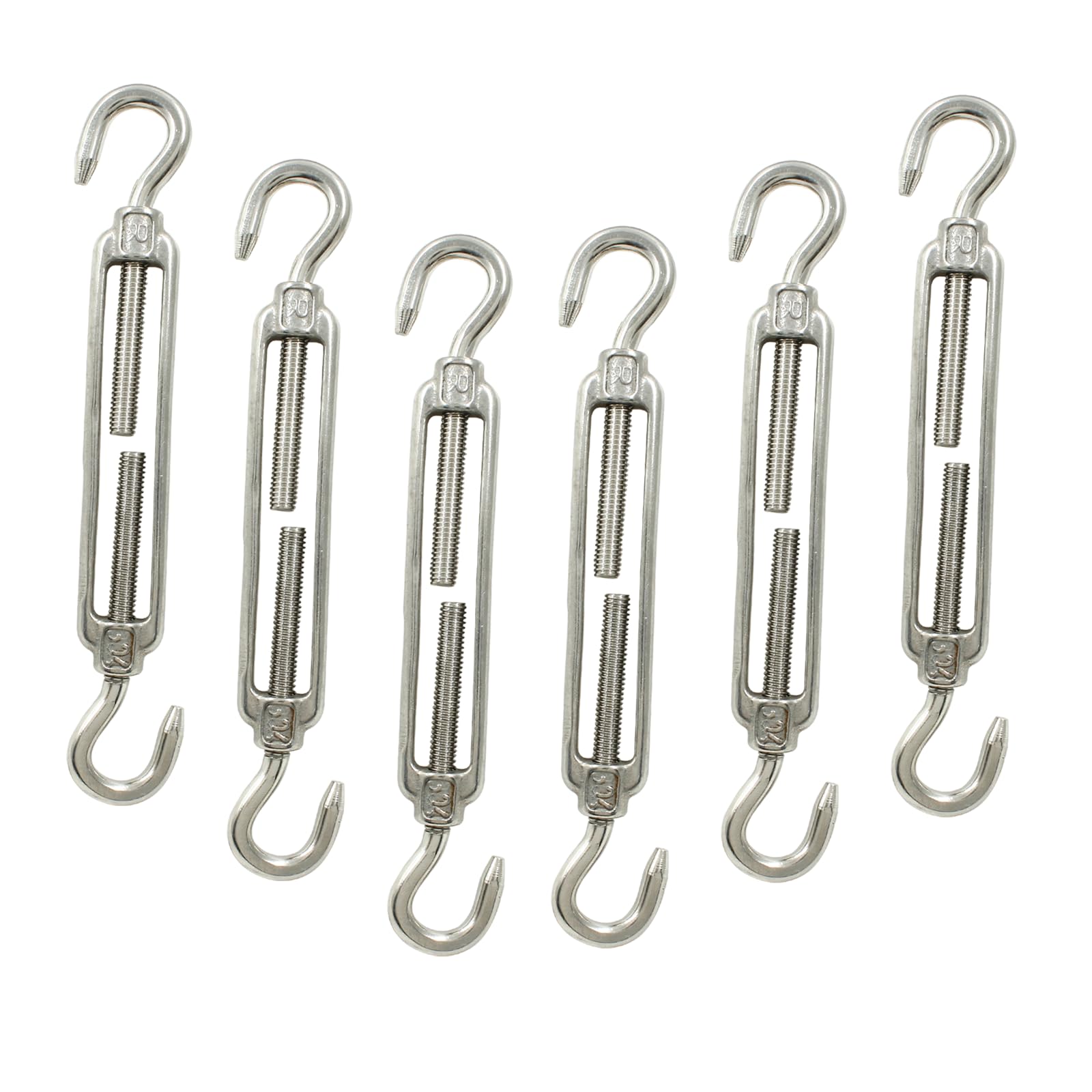 Snapklik.com : 6PCS M6 Turnbuckle Hook And Hook, 304 Stainless Steel ...