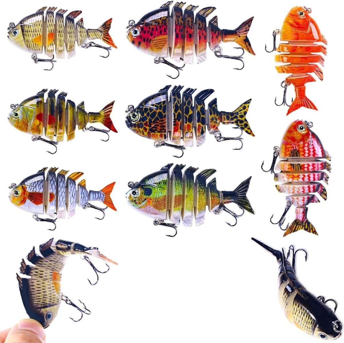 Amazon.com : Micro Jointed Swimbait, 2 Inch, Fishing Lures for ...