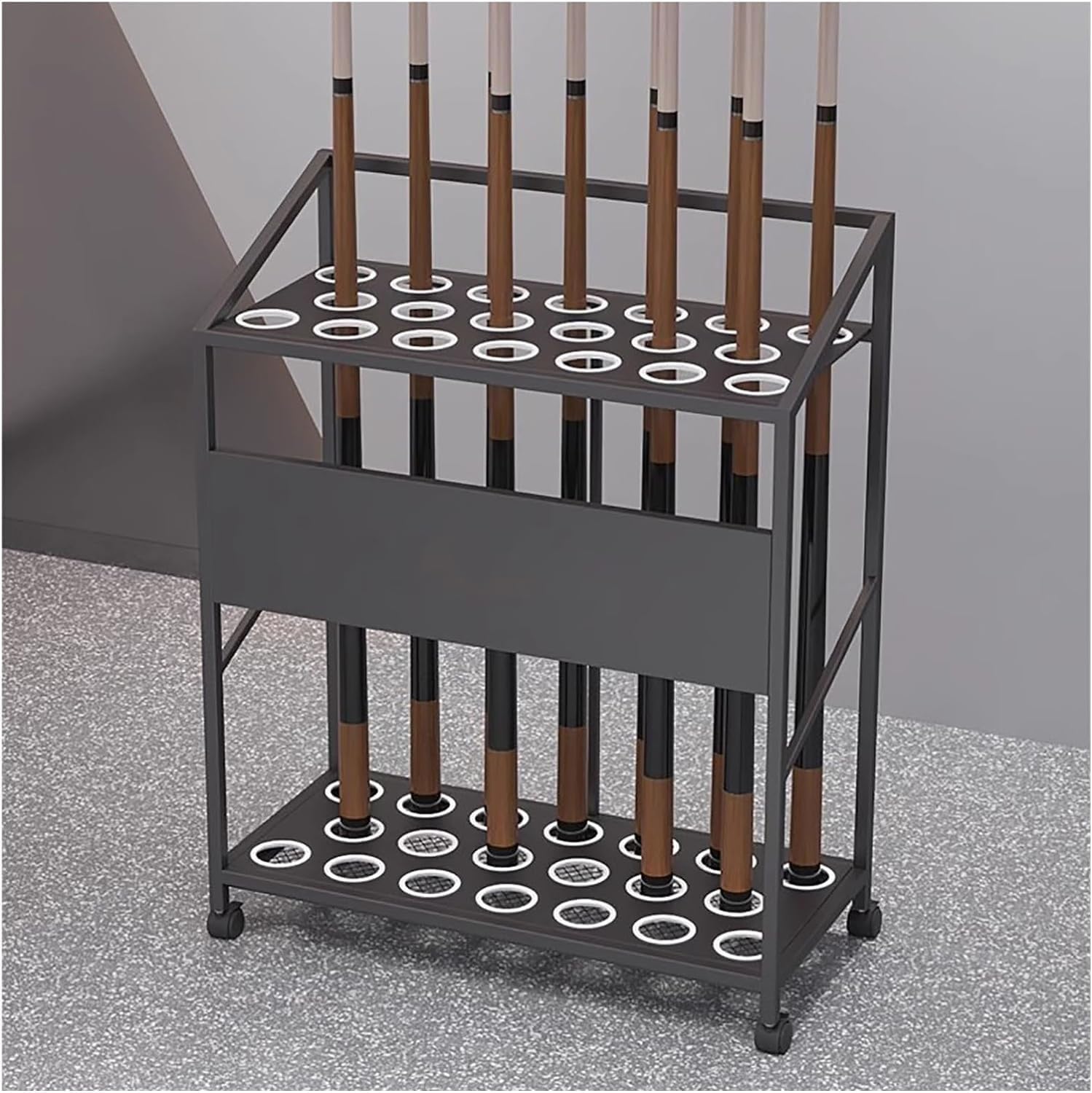 Amazon.com: Rolling Metal Billiard Cue Racks with Wheels, Commercial ...