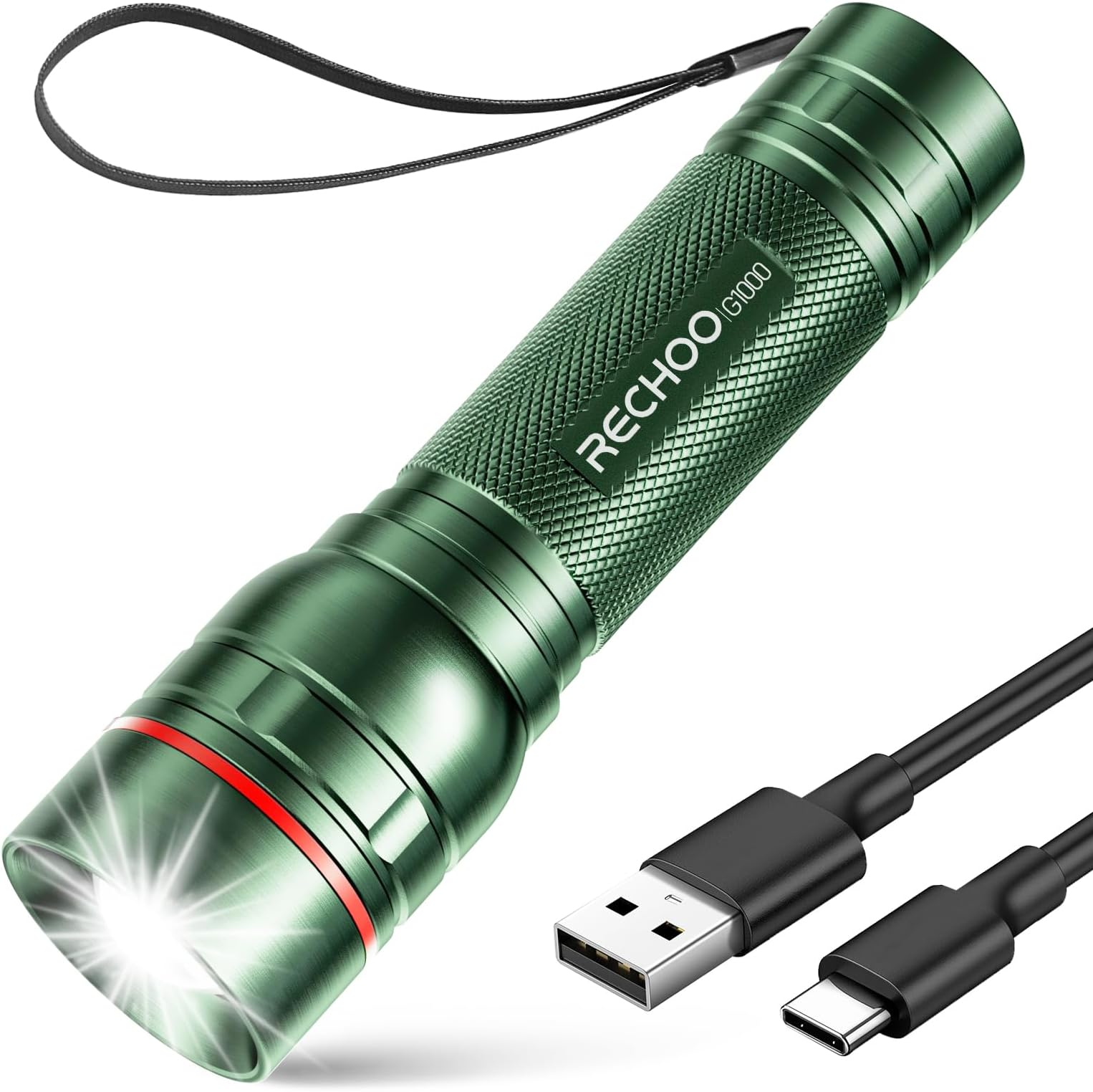 Rechargeable Flashlights High Lumens, G1000 Super Bright Flash Light ...