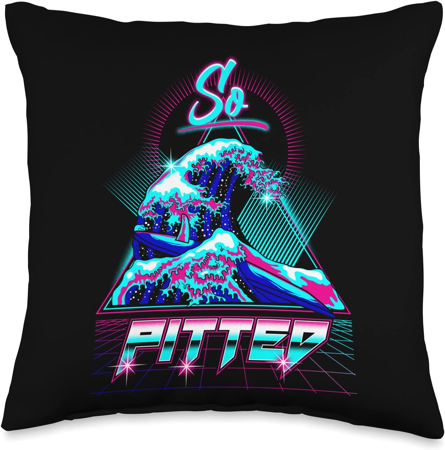 Amazon.com: So Pitted Vaporwave Kanagawa Great Wave So Pitted Retro ...