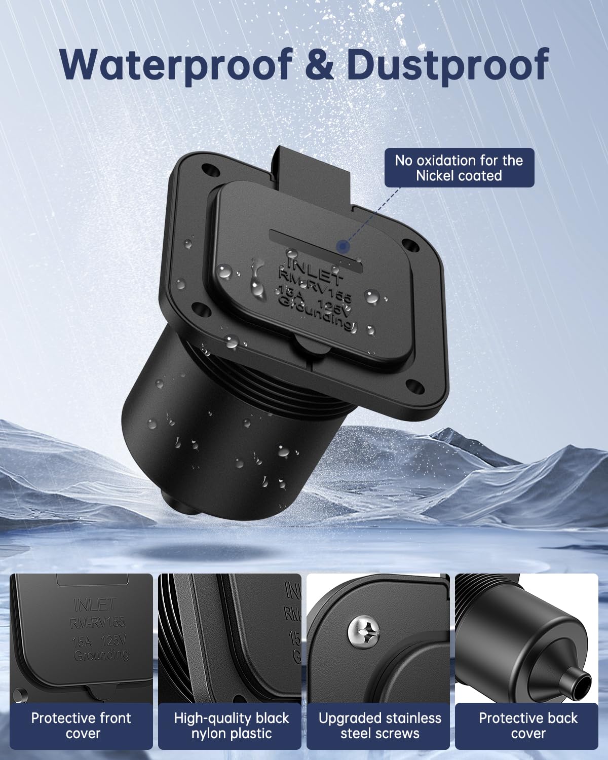 Snapklik.com : EXTRACTME 15A Shore Power Inlet 125V - ETL Approved RV ...