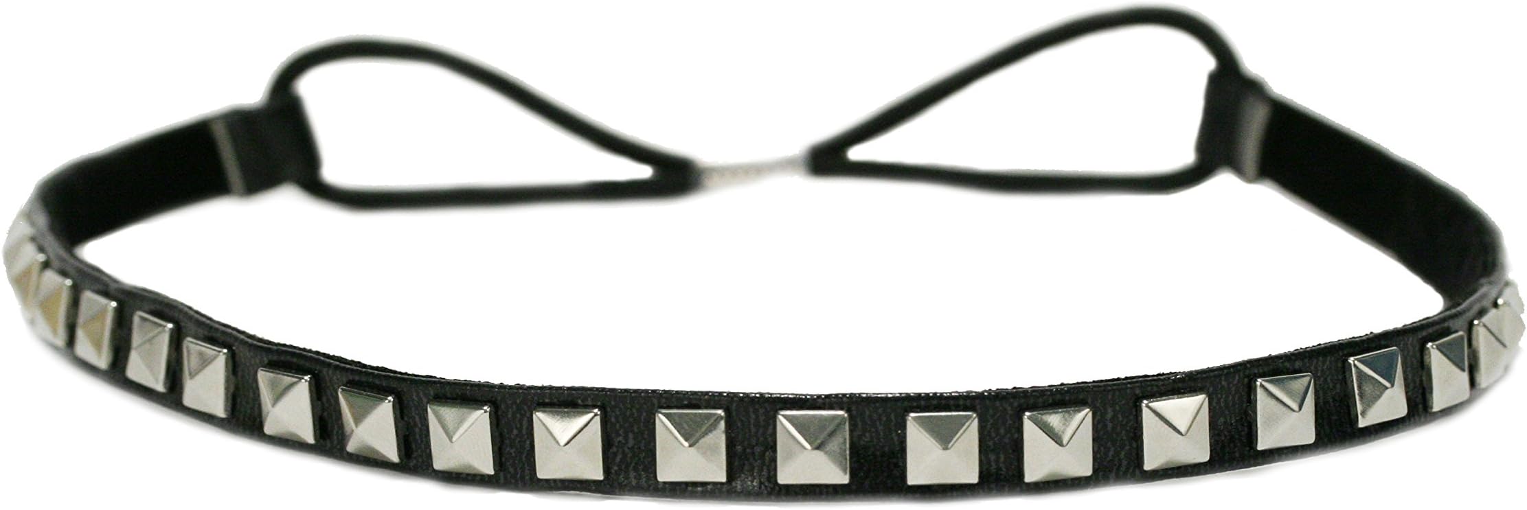Amazon.com : FULAI Duyppy 2 Pack Rivet Punk Spike Headband Studded ...