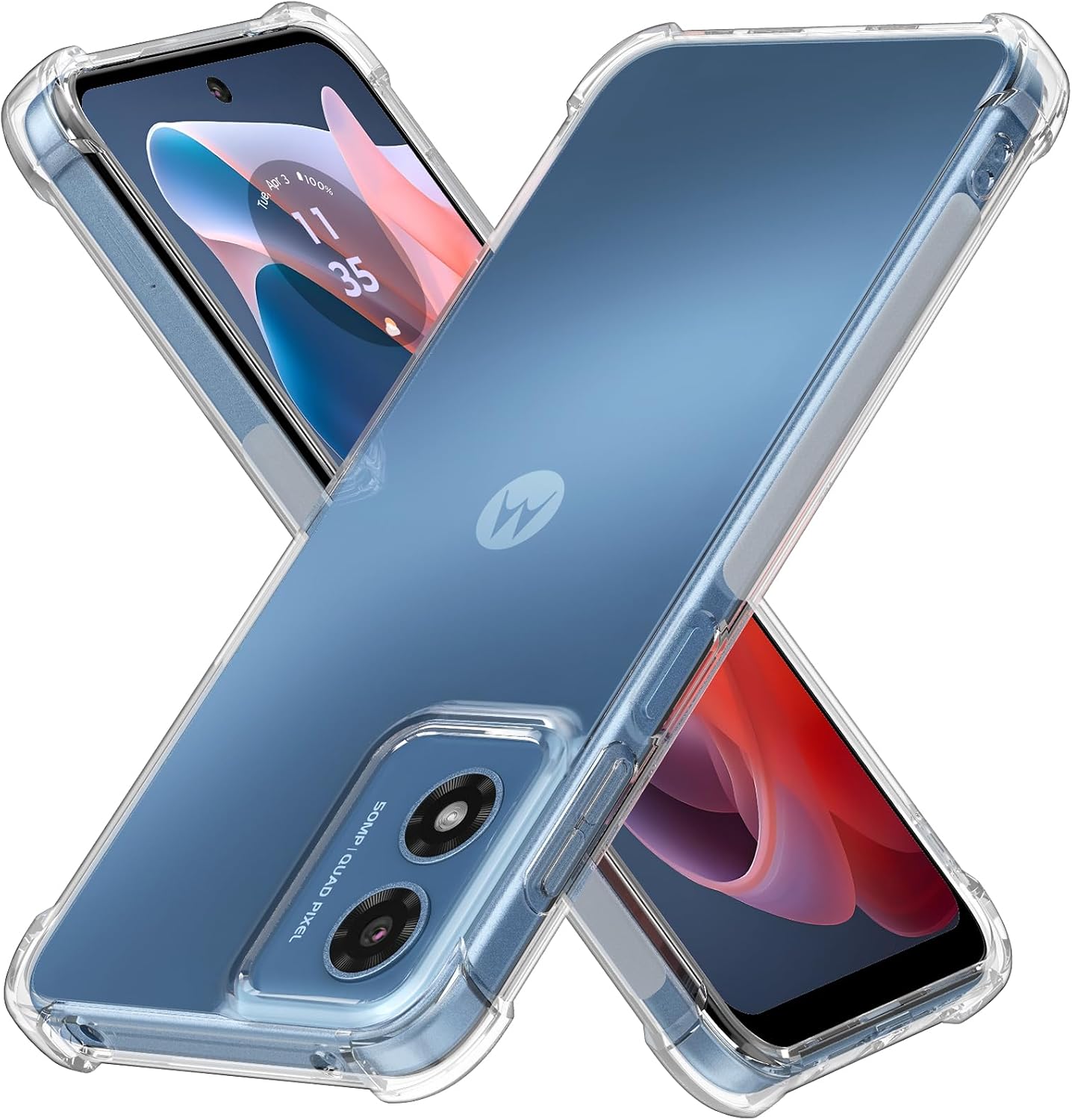 Amazon.com: Foluu Slim Fit Clear Case for Motorola Moto G Play 4G (2024 ...