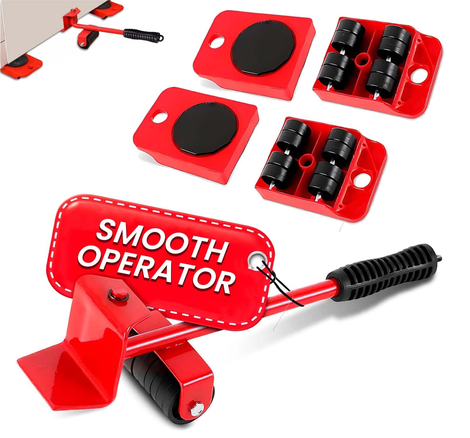 Furniture Lift Mover Tool Set–Heavy-Duty Appliance Lifter with 360 ...