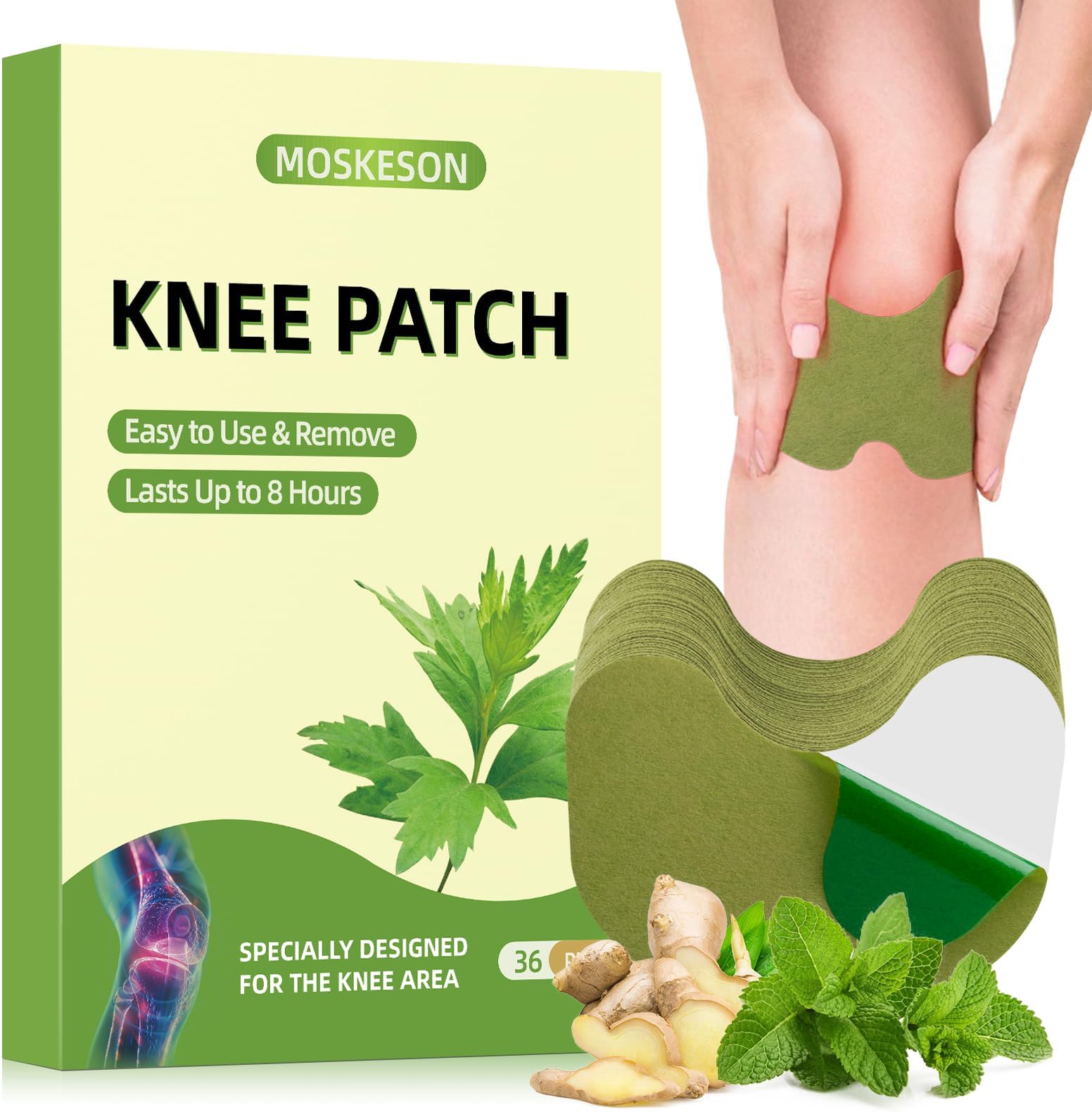 Amazon.com: Vigorder Herbal Knee Patch, Warming Herbal Plaster Knee ...