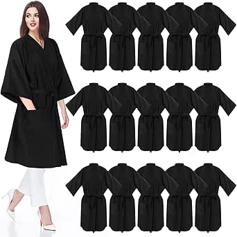 Amazon.com: Cuffbow 15 Pcs Salon Client Gown Robes Cape Hair Salon ...