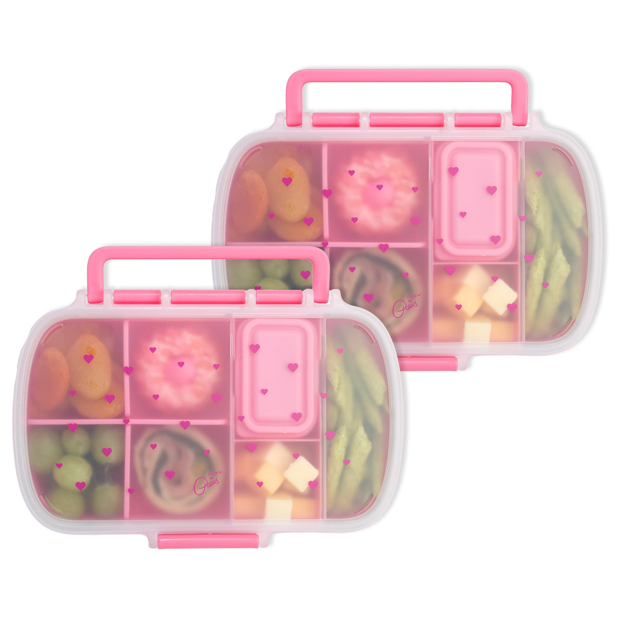 Amazon.com: Paris Hilton 2-Pack Bento Style Snack Boxes, 7-Compartment ...