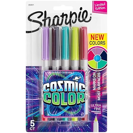 Amazon.com : Sharpie Color Burst Permanent Markers, Ultra-Fine Point ...