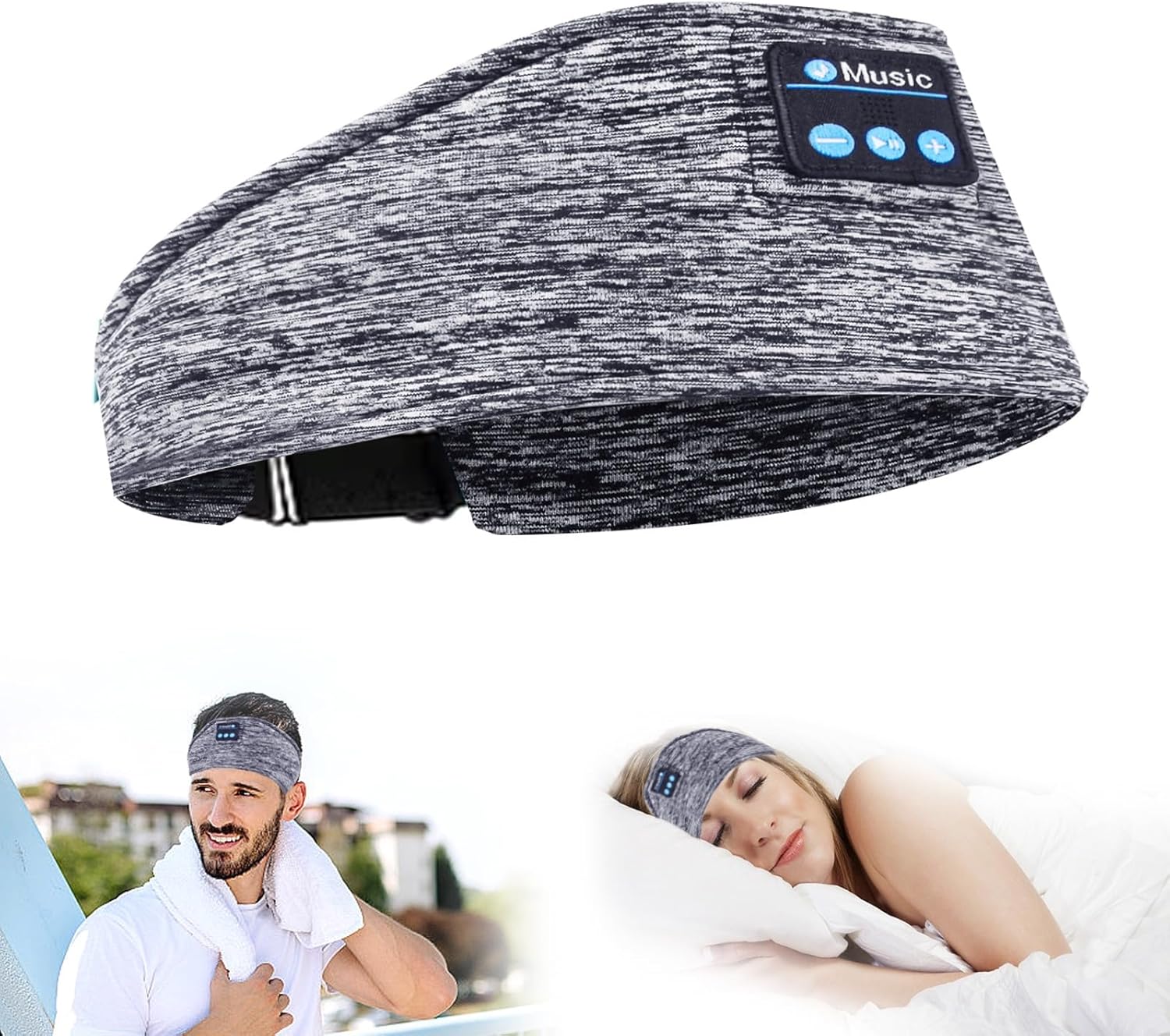 Sleep Headphones Bluetooth Sports Headband, Wireless Bluetooth 5.2 ...