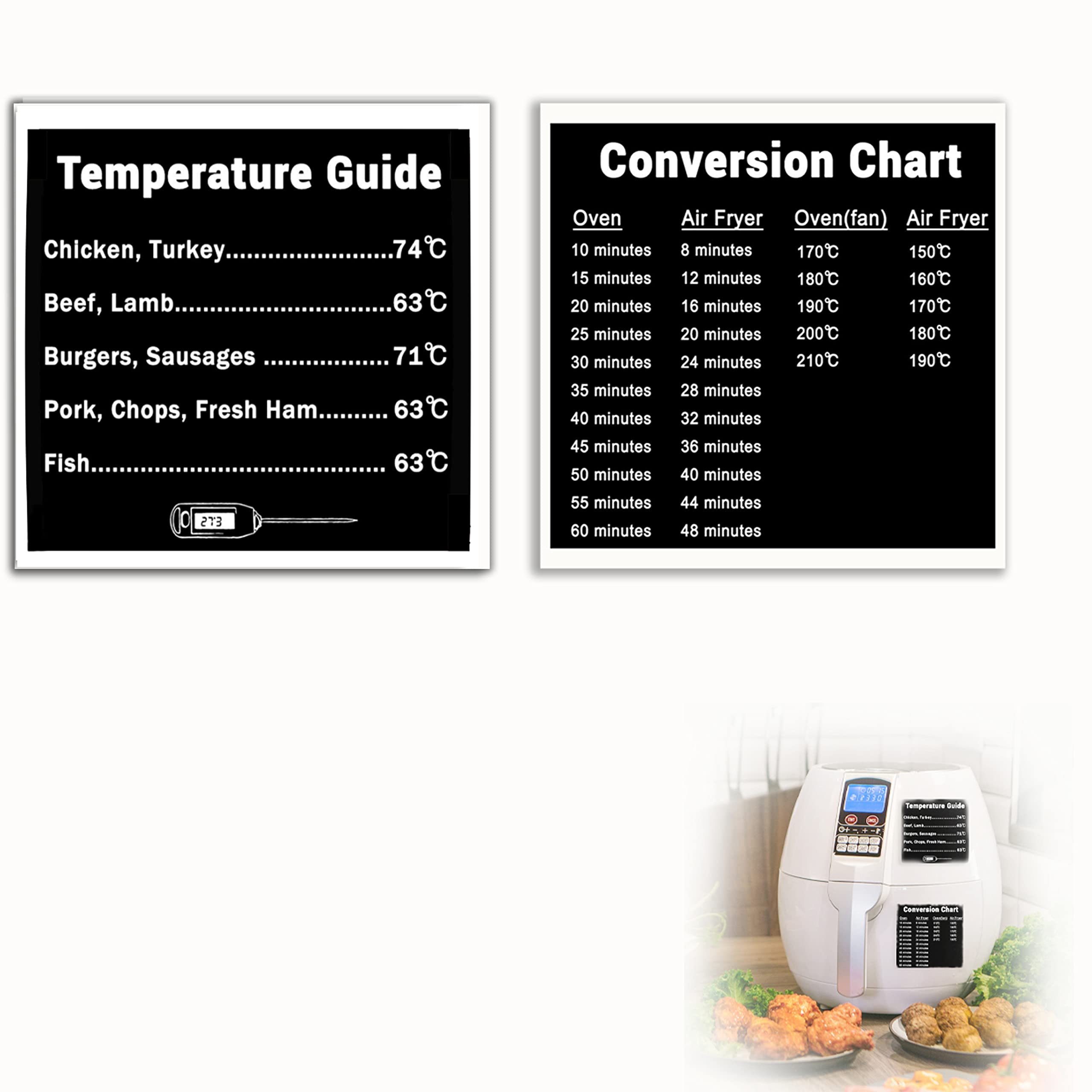 Buy Air Fryer Conversion Chart Air Fryer Accessories 2PCS Air Fryer 