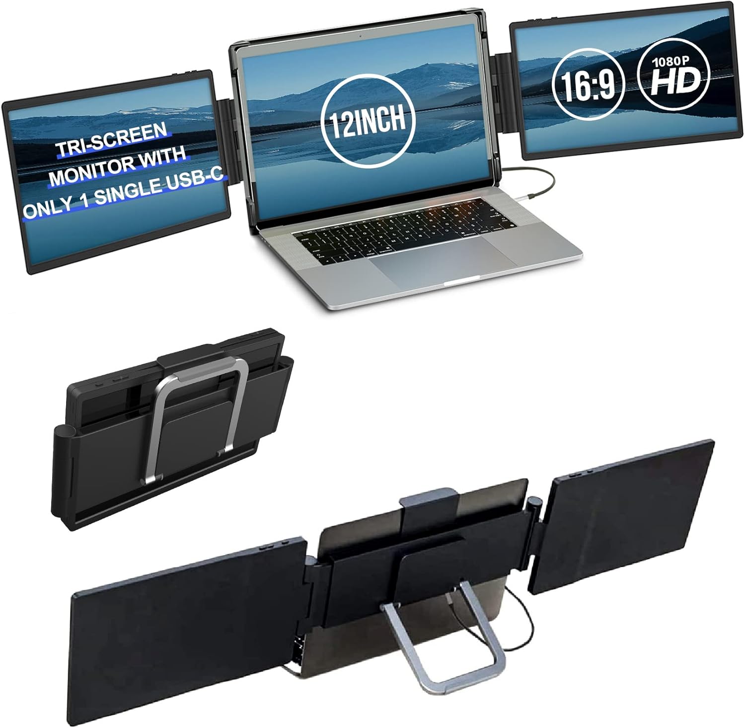 laptop screen extender 14.1” Full HD IPS laptop monitor extender for ...