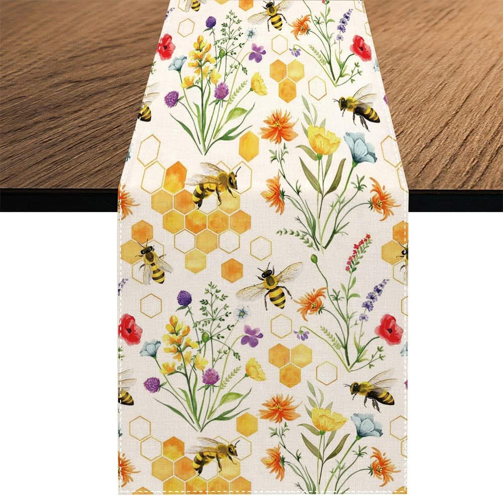 Amazon.com: Artoid Mode Watercolor Honeycomb Bee Kind Summer Table ...