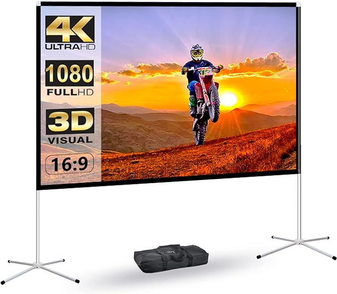 Portable Projector Screen 60inch,Movie Projection Screen,Indoor ...