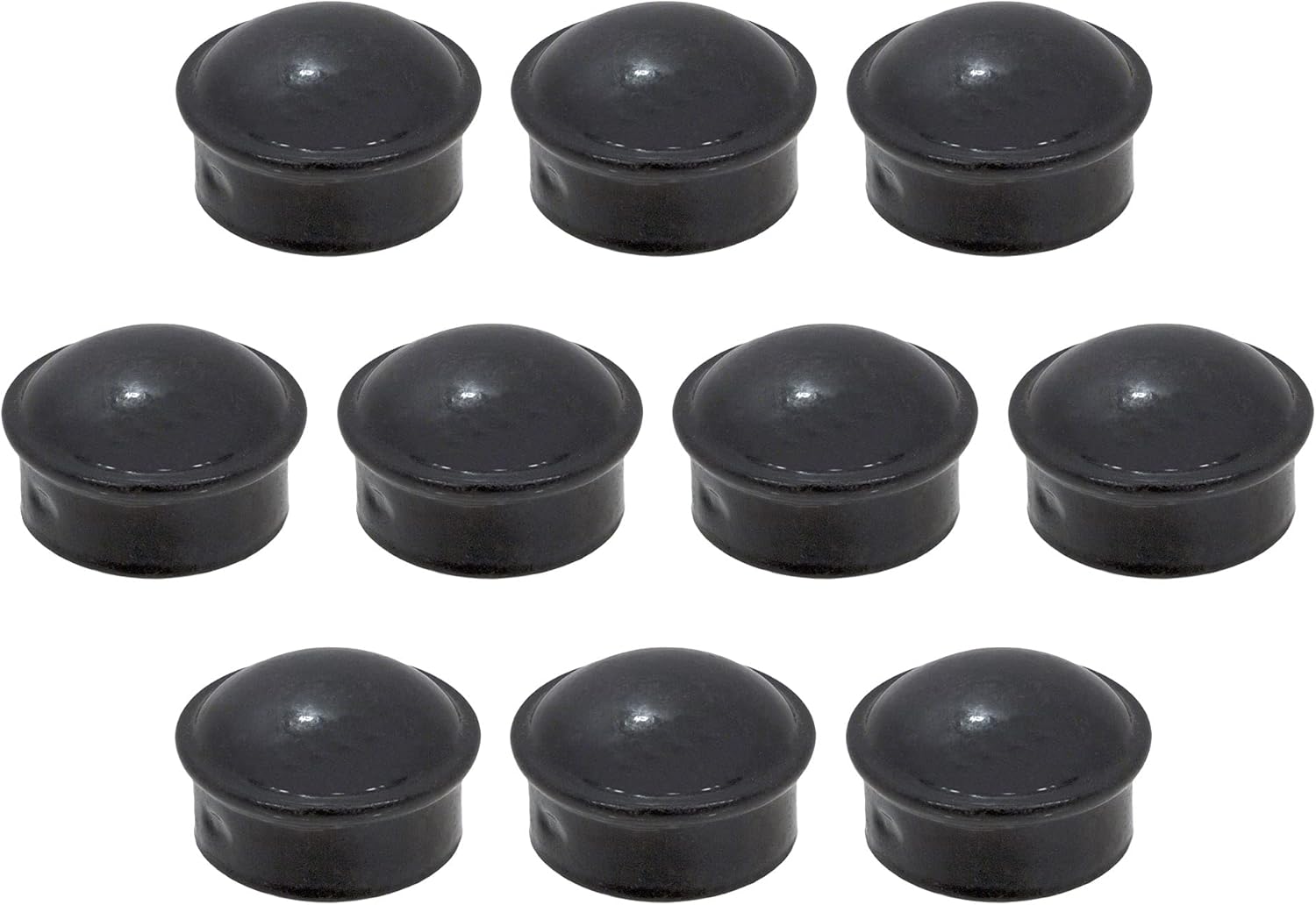 Black Chain Link Fence 1 3/8" Round Dome External Post Caps | Steel ...